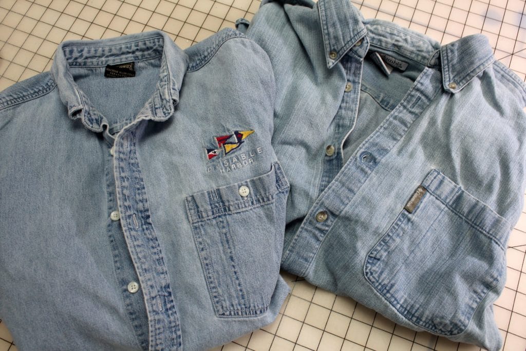 DIY Upcycle & Recycle 2 Denim Shirts into 1 Dress ~ Angela Wolf's ...