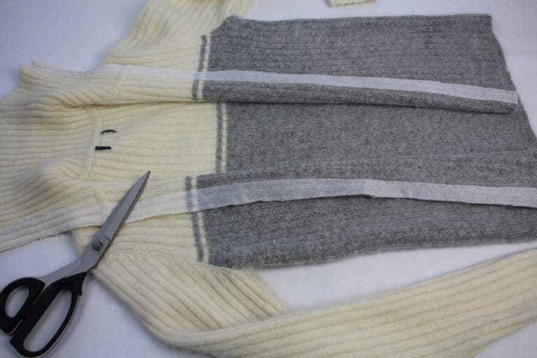 SWEATER UPCYCLE INTO SWEATER JACKET - DIY PROJECT