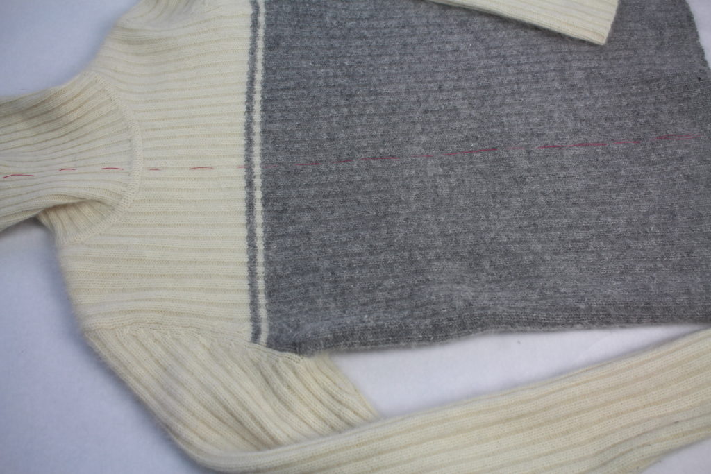 SWEATER UPCYCLE INTO SWEATER JACKET - DIY PROJECT