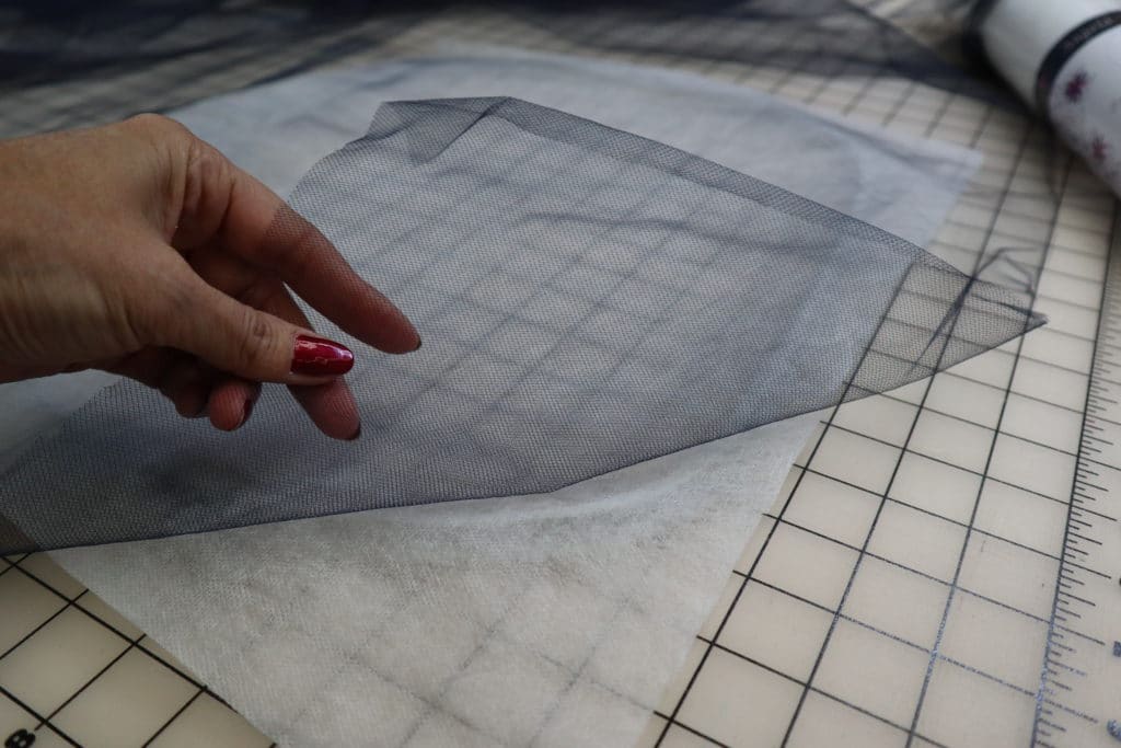 Embroider Lace on Tulle Fabric Tutorial ~ Angela Wolf's Sewing Blog